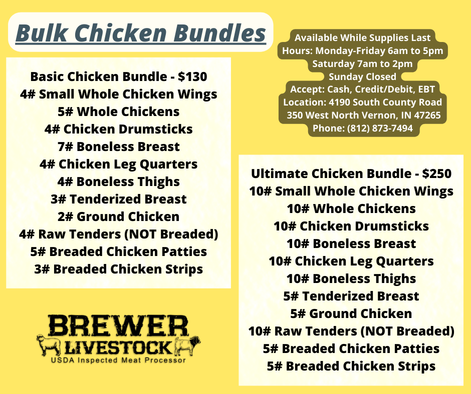 Bulk Chicken Bundles – Brewer Livestock