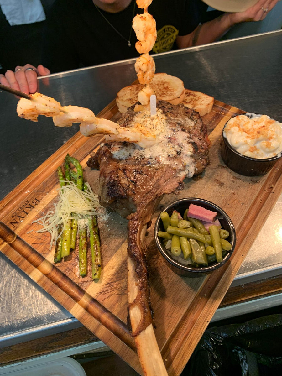 Approx 2.5# Tomahawk - $15/lb – Brewer Livestock